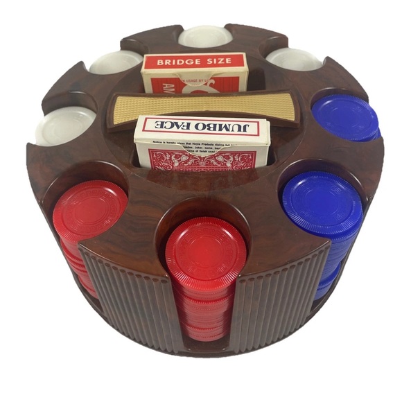E.S LOWE | Games | Es Lowe Poker Chip Carousel Caddy Dispenser Made In ...